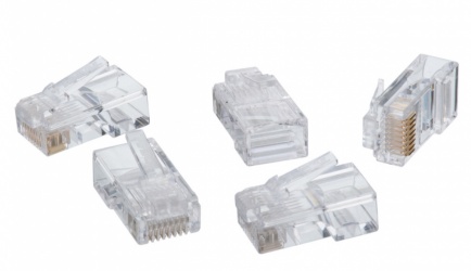 Compra 4XEM Conector Modular Cat6, RJ-45 Transparente 1000 Piezas ...