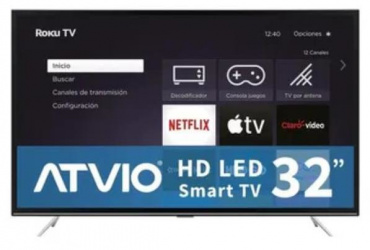 Compra ATVIO TV LED ATV-32SMR 32", HD, Negro, ATV-32SMR | Cyberpuerta.mx