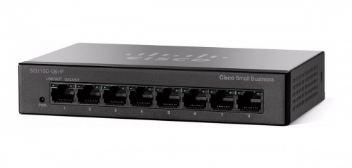 Compra Switch Cisco Gigabit Ethernet SG110D-08HP-NA PoE, 8 Puertos | Cyberpuerta.mx