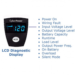 Compra CyberPower CP825AVRLCD UPS 450W 825VA 90-140V | Cyberpuerta.mx