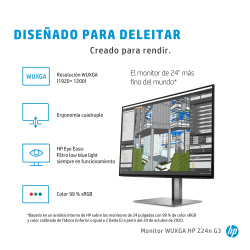Compra Monitor HP Z24n G3 24", WUXGA, HDMI, Plata, 1C4Z5AA | Cyberpuerta.mx