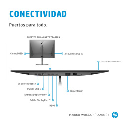 Compra Monitor HP Z24n G3 24", WUXGA, HDMI, Plata, 1C4Z5AA | Cyberpuerta.mx