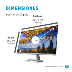 Compra Monitor HP M27F IPS 27", Full HD, FreeSync, 75Hz, 2G3D3AA ...
