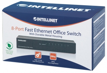 Compra Switch Intellinet Fast 10/100Mbps 8 Puertos No Administrable 523318 | Cyberpuerta.mx