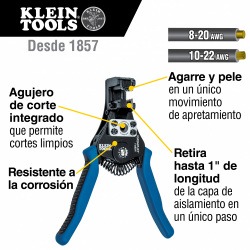 Compra Klein Tools Pinza Automática para Pelar Cable 11063W ...