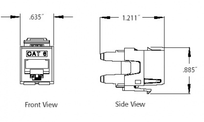 Compra Leviton Jack de Red Modular RJ-45, Blanco, 61110-RW6-BCO ...