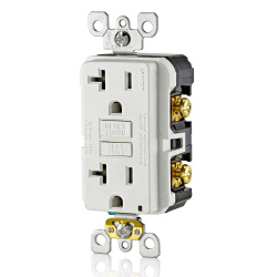 Compra Leviton Tomacorriente GFTR2-W, 2 Enchufes, 125V, 20A, GFTR2-W ...