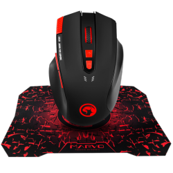 Compra Marvo Kit Gamer Mouse Scorpion, Alámbrico, Negro/Rojo, G928+G1 ...