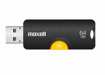 Compra Memoria USB Maxell, 64GB, USB 3.0, Negro/Amarillo, 347493 ...