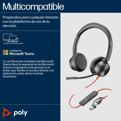 Compra Poly Audífonos Alámbricos USB 8X225AA | Cyberpuerta.mx