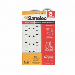 Compra Sanelec Multicontacto, 8 Contactos, 127V, 15A, 60cm, Blanco, SAN ...