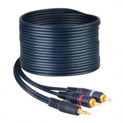 Compra Steren Cable 2x RCA Macho - 3.5mm Macho, 3.6m, Negro/Oro, 254 ...