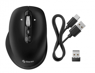 Compra Mouse Ergonómico Steren Inalámbrico 3.200DPI COM-5890 ...