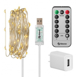 Compra Steren Tira de Luces LED Luz Calida con Control, 9.6m, MODLED ...