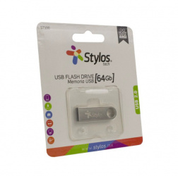 Compra Memoria USB Stylos ST100, 64GB, USB 2.0, Plata, ST100-64GB ...