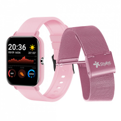 Compra Stylos Smartwatch Rosa Bluetooth Android e iOS | Cyberpuerta.mx