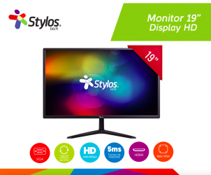 Compra Stylos LED 19 Monitor 1440x900 60Hz HDMI Negro STPMOT3B ...