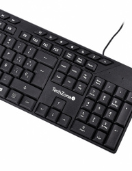 Compra TechZone Teclado y Mouse USB Alámbrico Negro | Cyberpuerta.mx