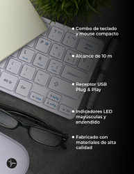 Compra TechZone Kit Teclado y Mouse Inalámbrico USB TZACCBI04 ...