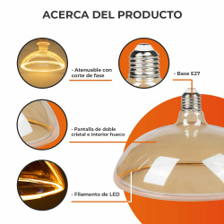 Compra Tecnolite Foco Regulable LED Luz Ámbar 6W 330lm, 6DGLED17FL22VCT | Cyberpuerta.mx