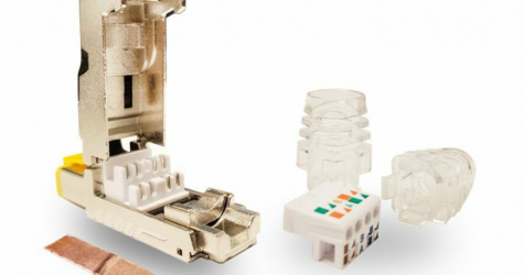 Compra Vertical Cable Plug RJ-45 Blindado Cat6/6A Oro/Amarillo, 012-024 ...