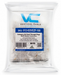 Compra Vertical Cable Plug Modular RJ-45 Cat6/6A, 100 Piezas, 012-025 ...