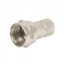 Volteck Conector Coaxial F Macho, Gris, 4 Piezas 48482 | Abasteo.mx