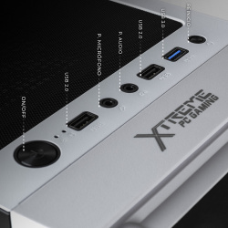 Compra Gabinete Xtreme PC Gaming Kronos Vent Midi-Tower, CXT6000WT ...