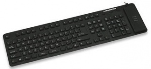 Teclado Manhattan Flexible con Cable, USB, Negro | Cyberpuerta.mx
