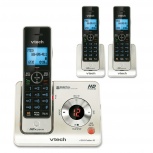 VTech Teléfono Inalámbrico DECT LS6425-3, 3 Auriculares, Altavoz, Negro ...