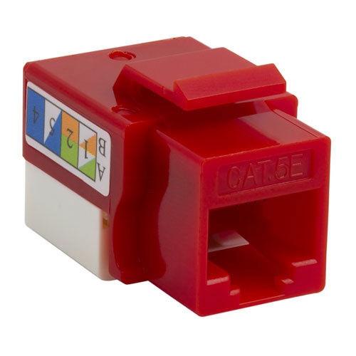 Compra 4XEM Jack de Red Cat5e Tipo Keystone, RJ-45, Rojo, 4XKJC5ERD ...