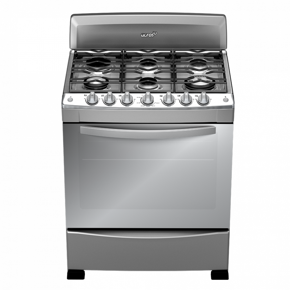 Compra Acros Estufa y Horno de Gas 30", 6 Quemadores, Plata, AF5572D ...