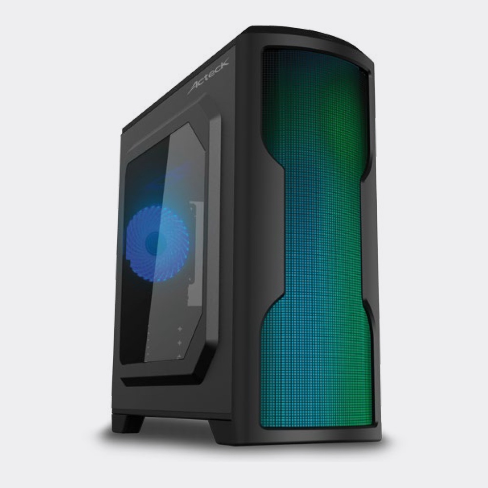 Compra Gabinete Acteck AC-914352 RGB Tower sin Fuente Negro AC-914352 ...