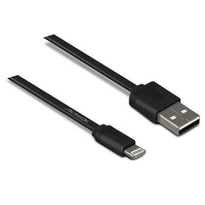 Compra Acteck Cable RT-0207 USB - Lightning, 1m, Negro | Cyberpuerta.mx