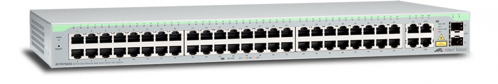 Compra Switch Allied Telesis Fast Ethernet WebSmart 48 Puertos AT-FS750/52-10 | Cyberpuerta.mx
