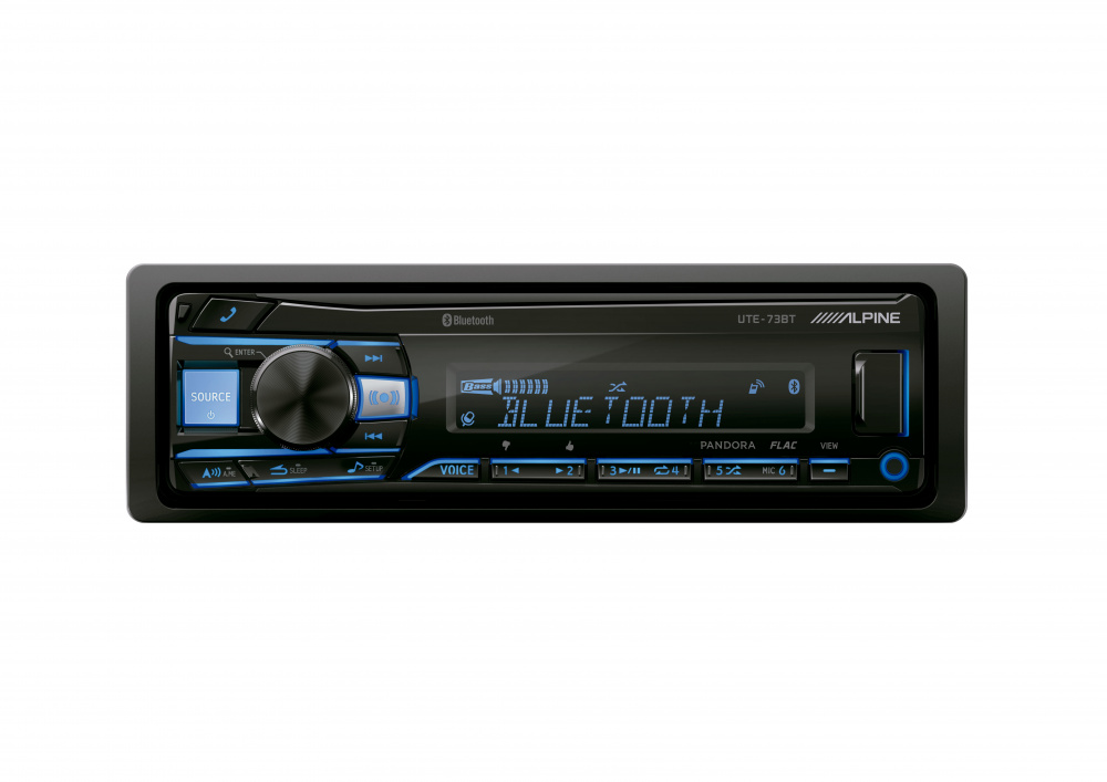 Compra Alpine UTE-73BT Autoestéreo 18W Bluetooth USB Negro | Cyberpuerta.mx