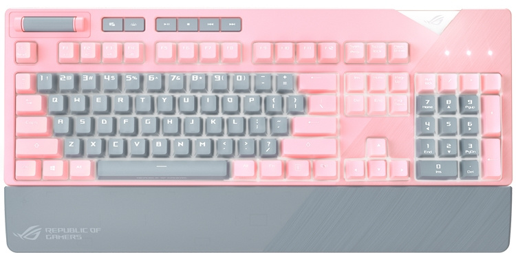 Compra ASUS ROG STRIX XA01 Flare Pink RGB Cherry MX Brown 90MP00M1 ...