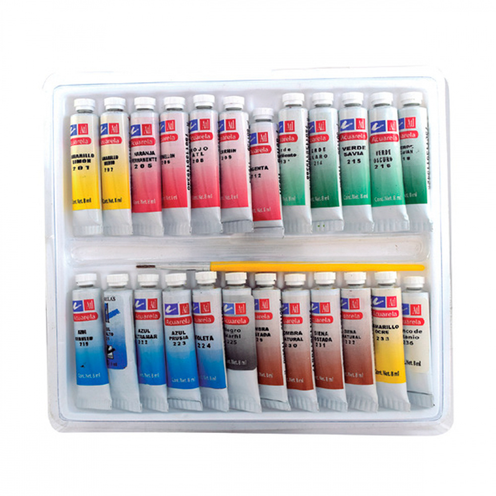 ATL Pintura Acuarela para Arte, 8ml, 24 Colores | Cyberpuerta.mx
