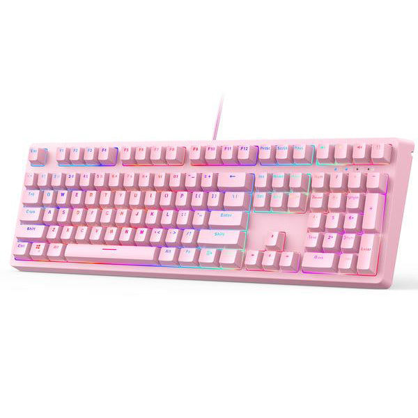 Compra Teclado Gamer Aukey KM-G15 RGB, Mecánico, Alámbrico, Rosa, KM ...