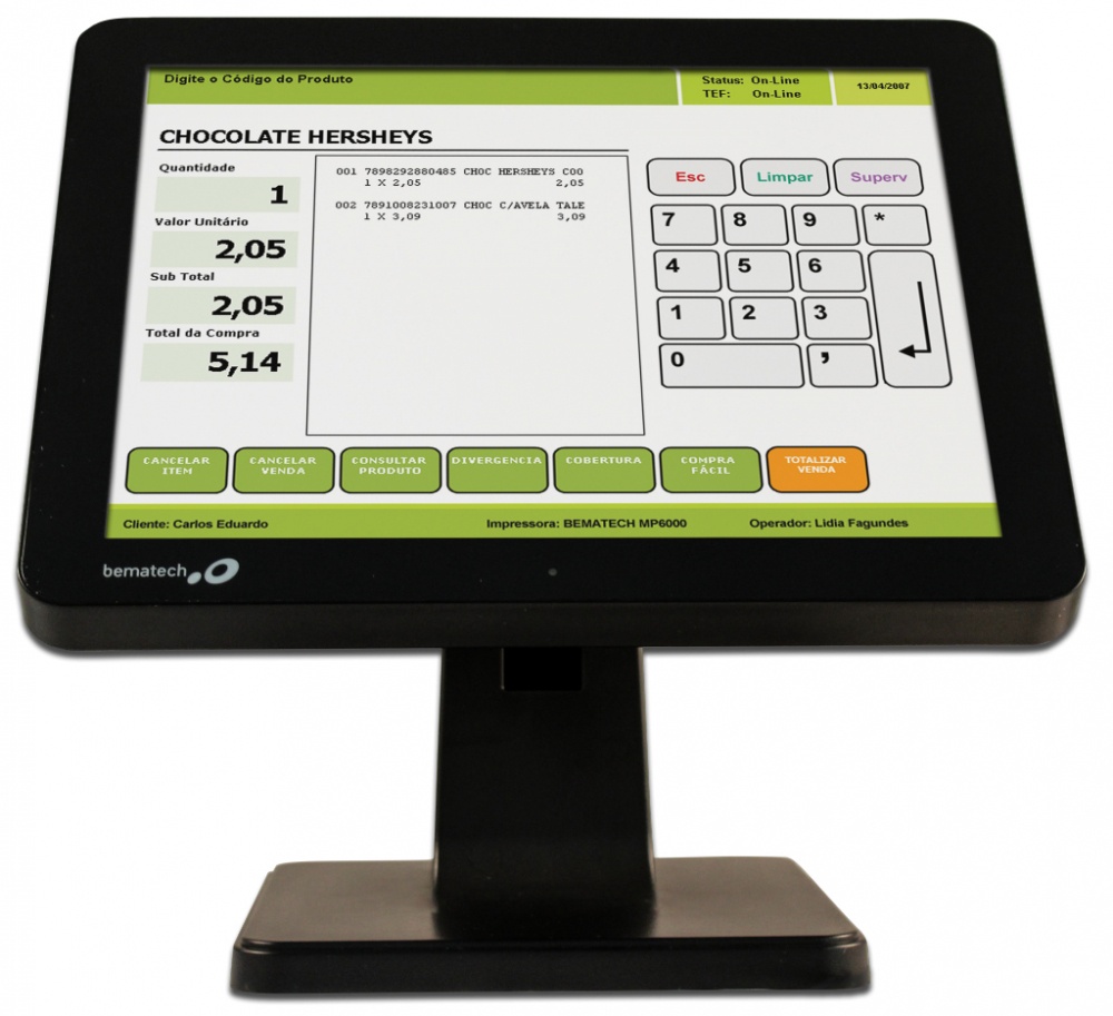 Compra Bematech Sistema POS SB1015 15", 4GB, 64GB, SB1015-Q409W-0 ...