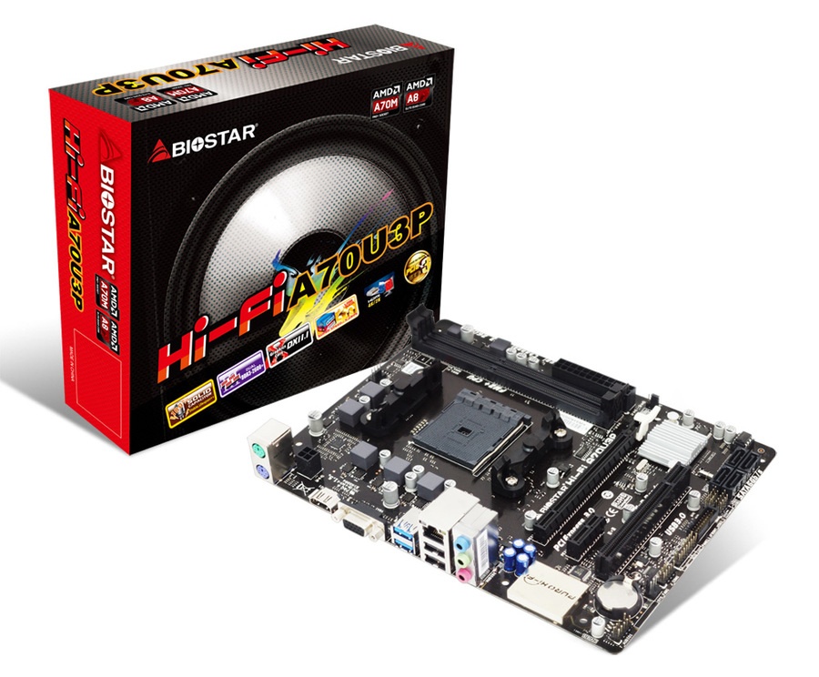 Compra Tarjeta Madre Biostar micro ATX HI-FI A70U3P, S-FM2+, AMD A70M, HDMI | Cyberpuerta.mx