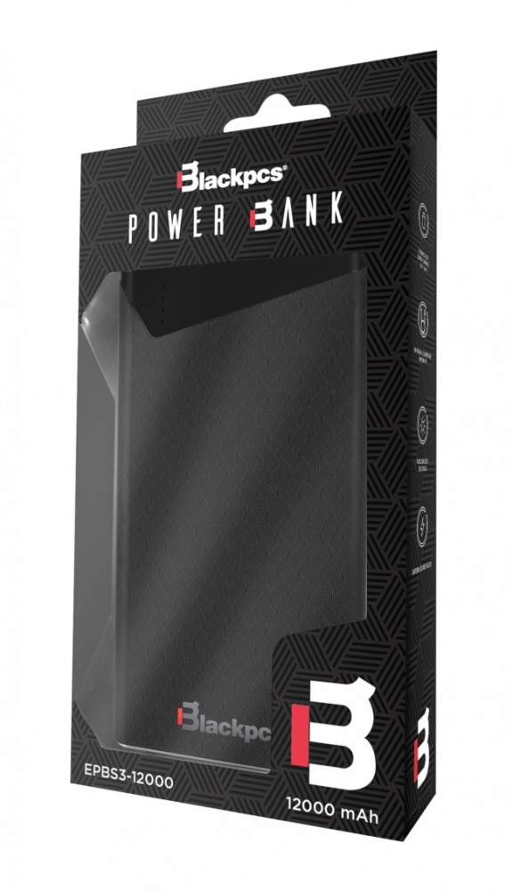 Compra Cargador Blackpcs Power Bank Executive, 12.000mAh, Negro, EPBBL3 ...