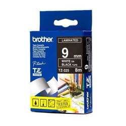 Compra Cinta Brother TZ325 Blanco en Negro, 9mm x 8m, para PT300 ...