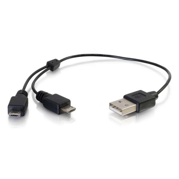 Compra C2G Cable USB A Macho - 2x Micro USB B Macho, 25cm, Negro, 27054 ...