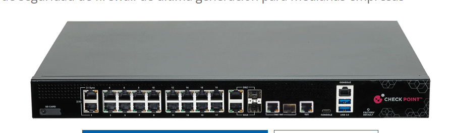 Compra Check Point Firewall Alámbrico 16x RJ-45 7500 Mbps | Cyberpuerta.mx