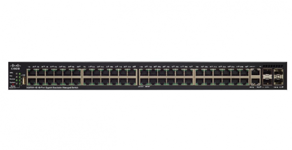 Switch Cisco Gigabit Ethernet SG550X-48MP, 48 Puertos 10/100/1000Mbps ...