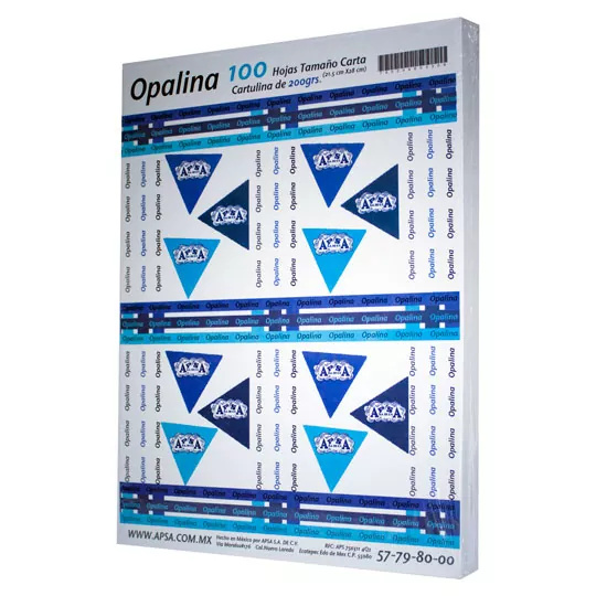 Compra APSA Papel Opalina 200g/m², 100 Hojas Tamaño Carta Blanco, COP-M301 | Cyberpuerta.mx