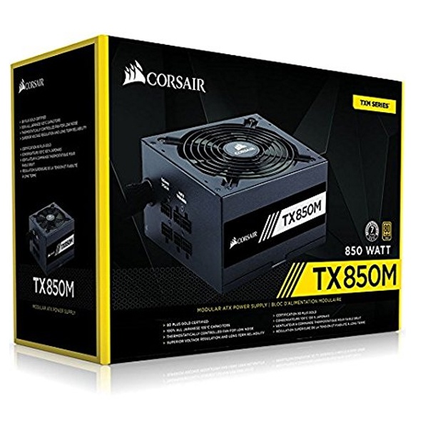 Compra Fuente de Poder Corsair TX850M 80 PLUS Gold 120mm 850W CP-9020130-NA | Cyberpuerta.mx