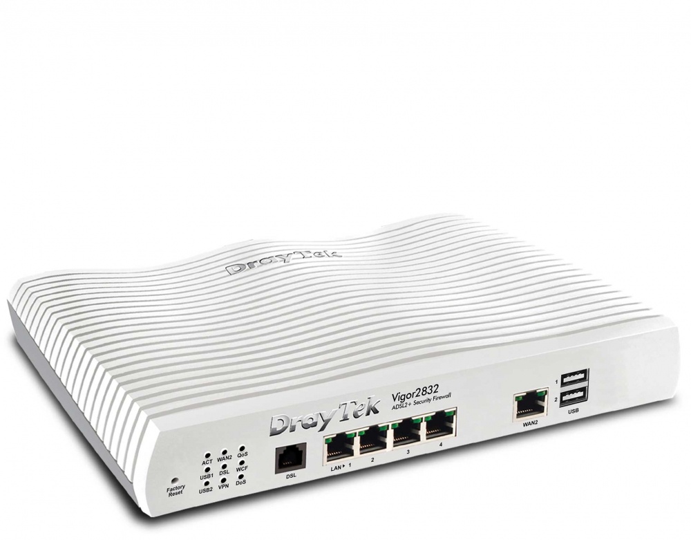 Compra Router Draytek Vigor 2832 + Modem, ADSL2+, 4x RJ-45, VIGOR2832 ...