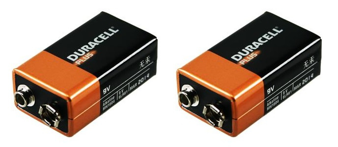 Compra Duracell Pila Plus Alcalina Cuadrada, 9V, 2 Piezas, MN1604B2 ...